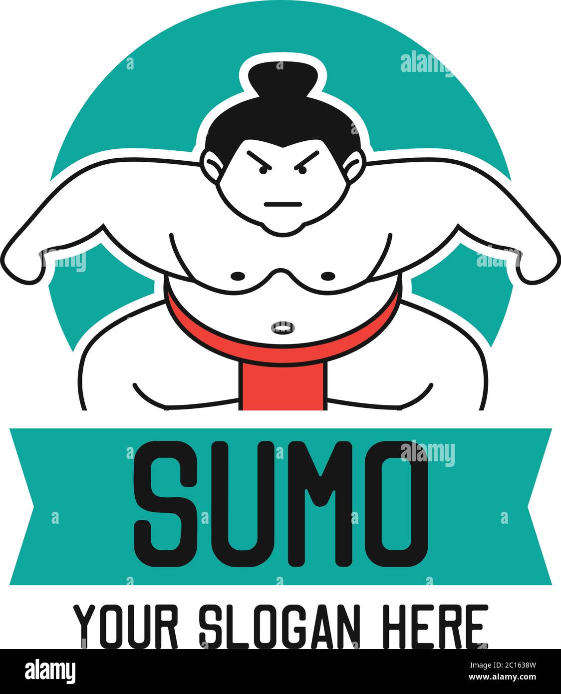 sumo icon with text space for your slogan / tag line, vector ...