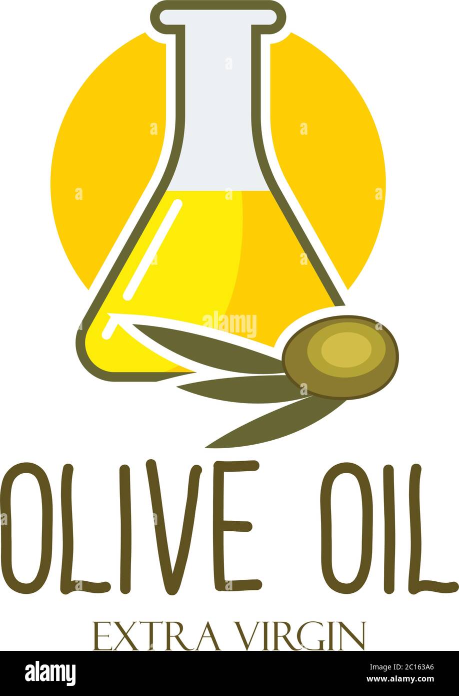 olive oil logo with text space for your slogan / tag line, vector ...