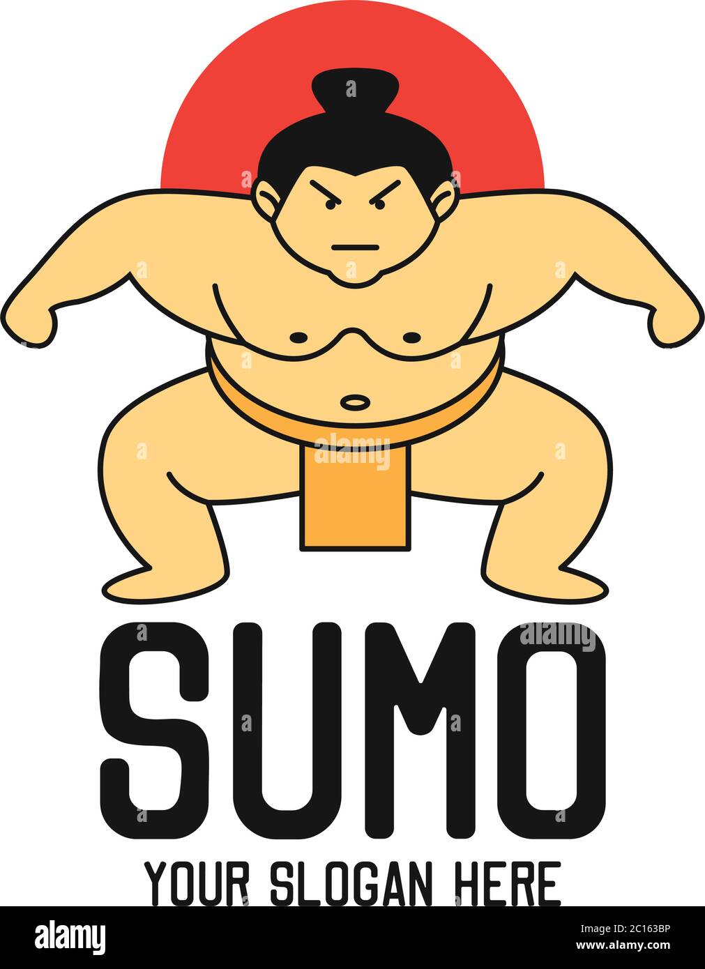 sumo icon with text space for your slogan / tag line, vector ...