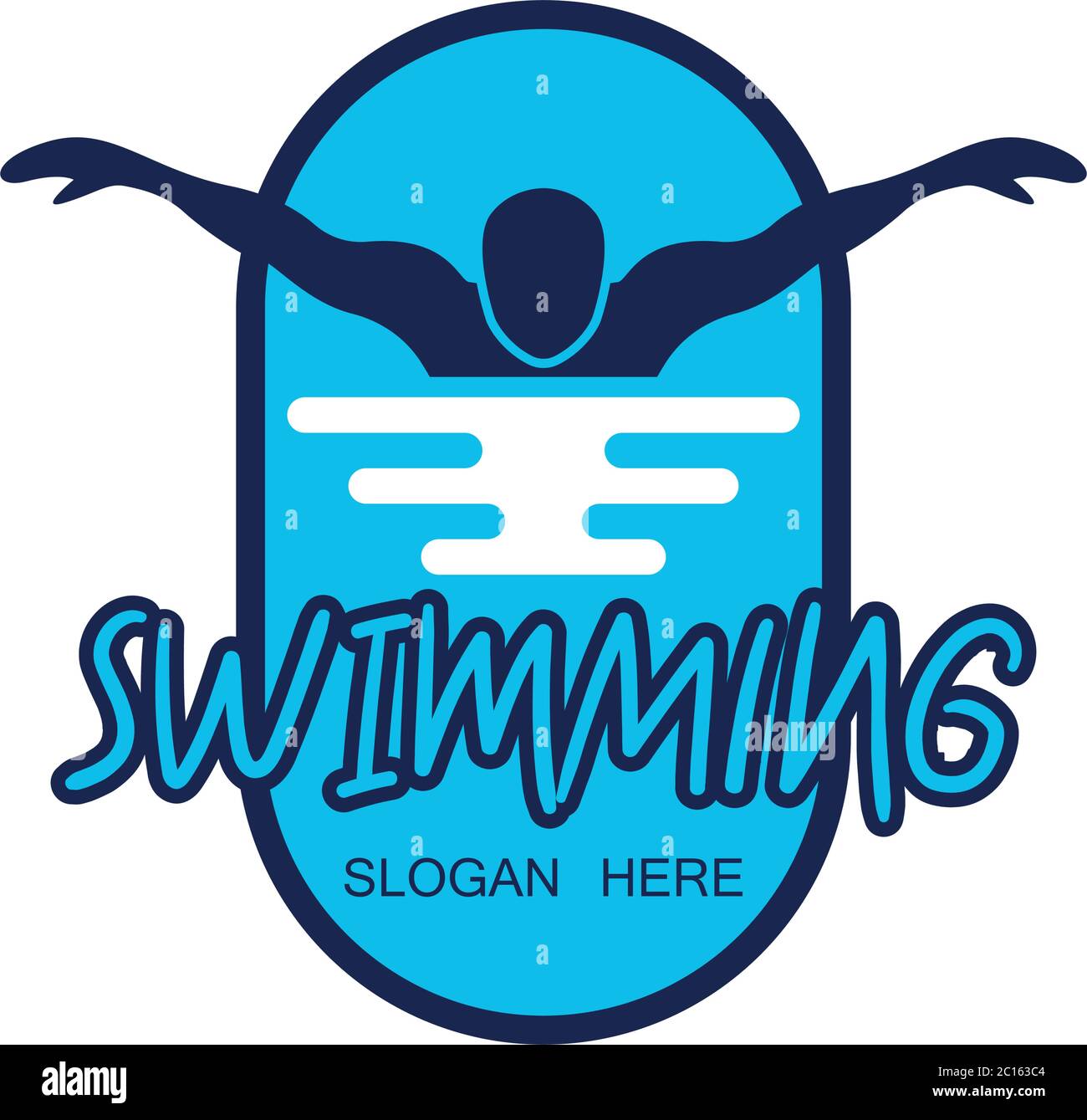 swimming logo with text space for your slogan / tag line, vector ...