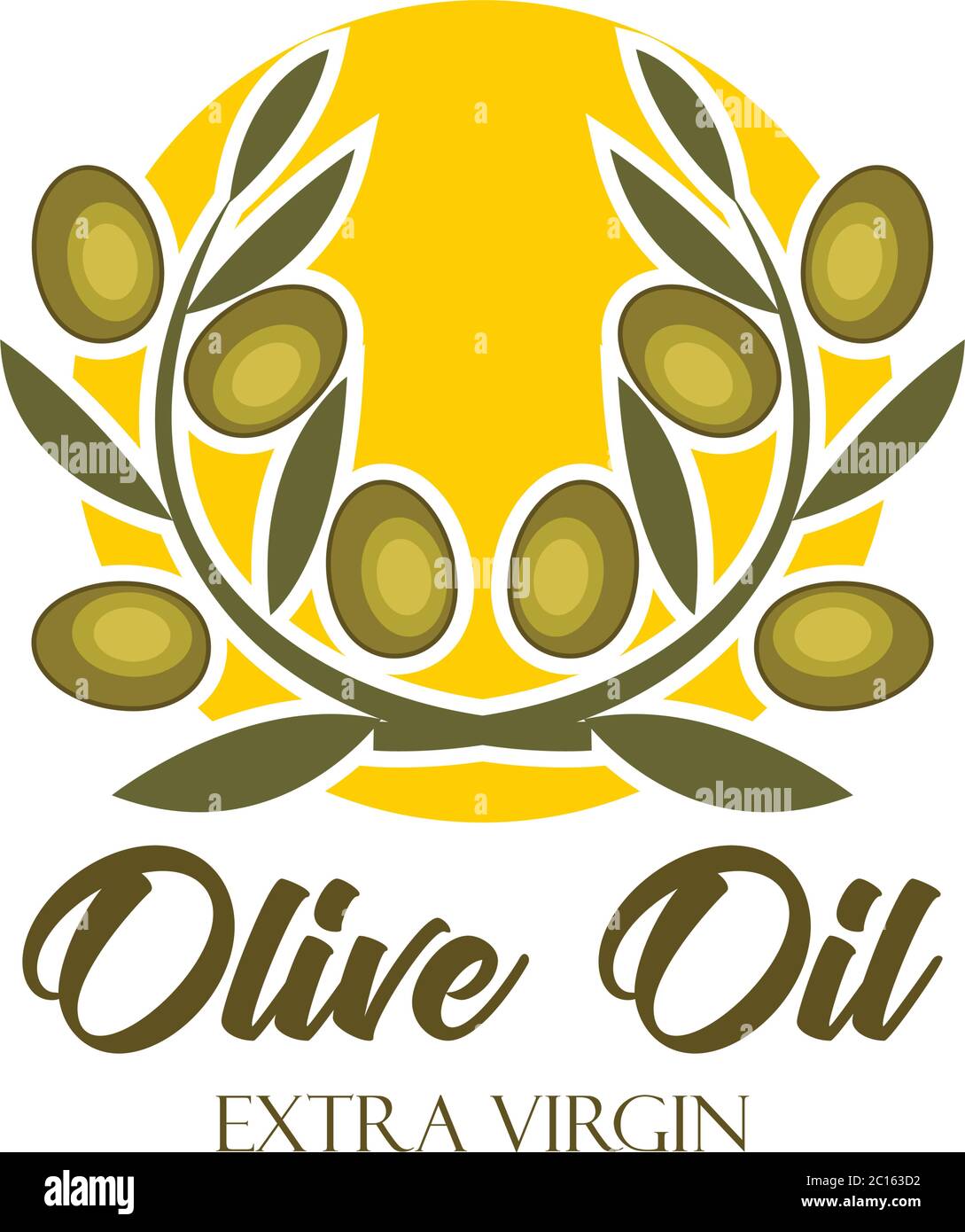 olive oil logo with text space for your slogan / tag line, vector ...
