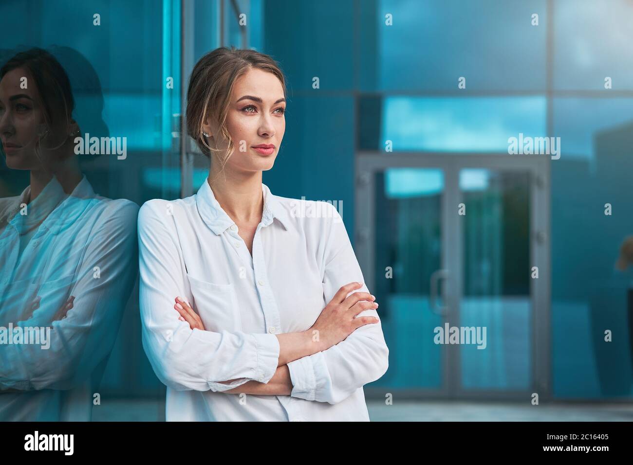 Businesswoman Successful Woman Business Person Standing Arms Crossed
