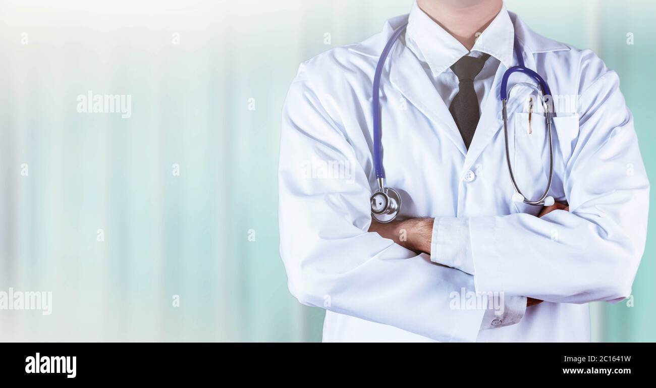 doctor and stethoscope on neck Stock Photo - Alamy