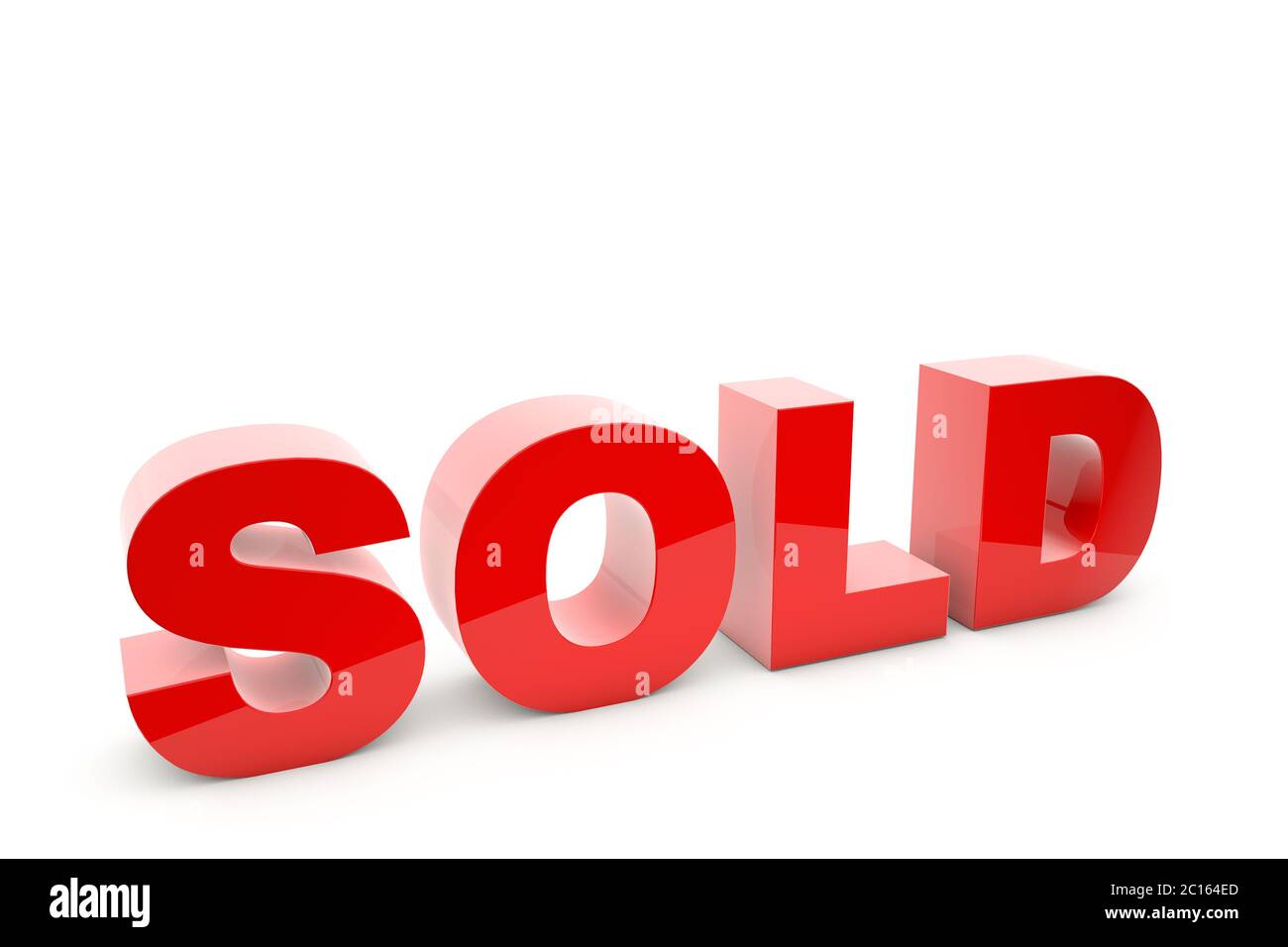 3d illustration red sale sign on white Stock Photo - Alamy