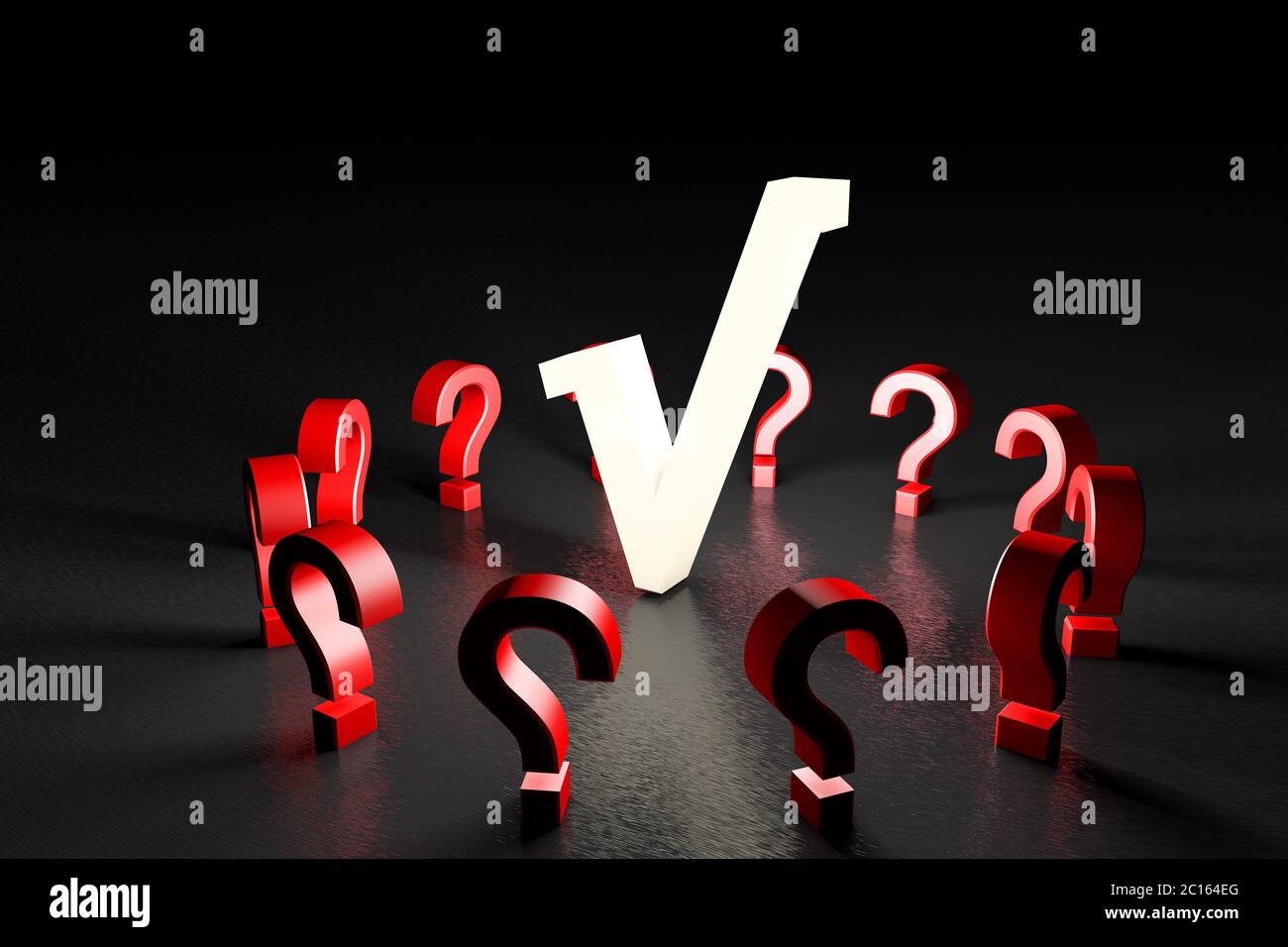 3d white question mark hi-res stock photography and images - Alamy