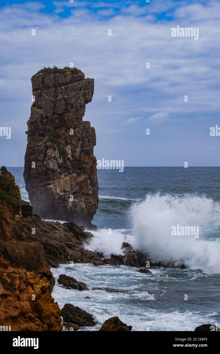 Peniche, Portugal - Rock Formations on the Atlantic Ocean waters near ...
