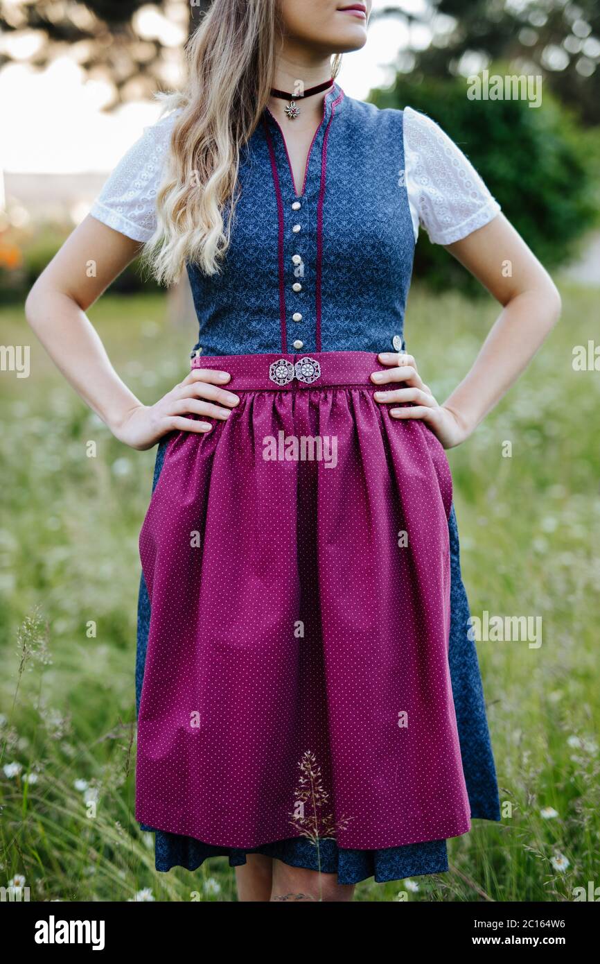 Traditional Bavarian dress called Dirndl Stock Photo - Alamy