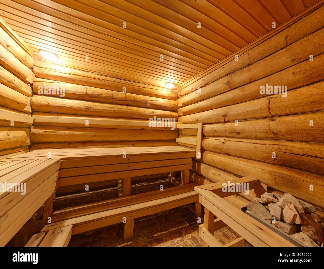 big sauna with the furnace Stock Photo - Alamy