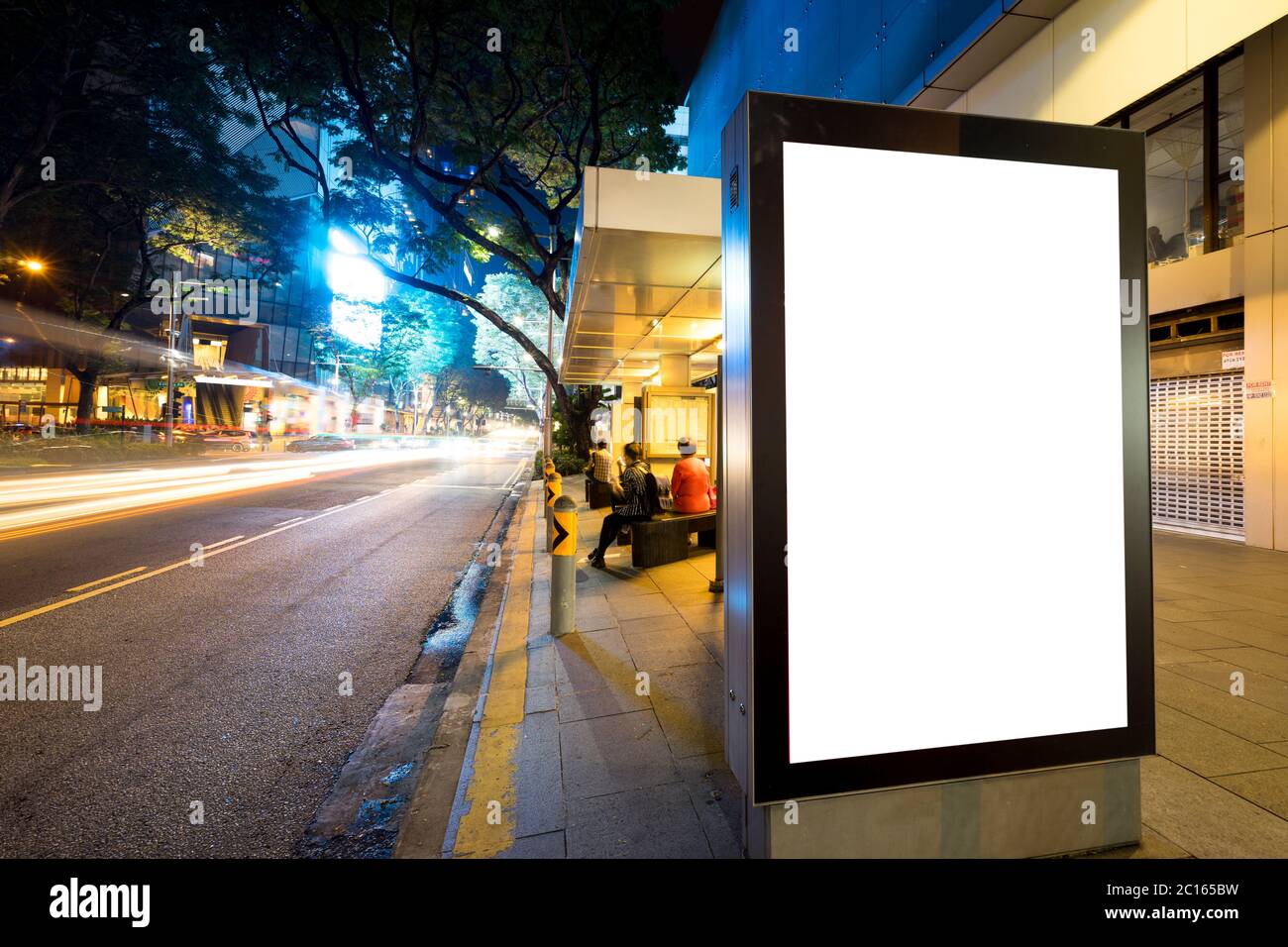 emtpy light box on street in modern city Stock Photo - Alamy