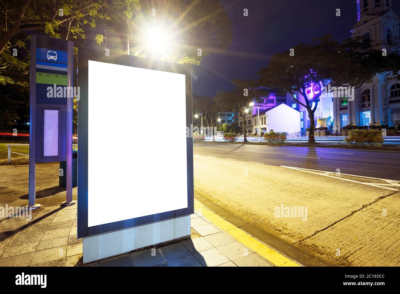 emtpy light box on street in modern city Stock Photo - Alamy