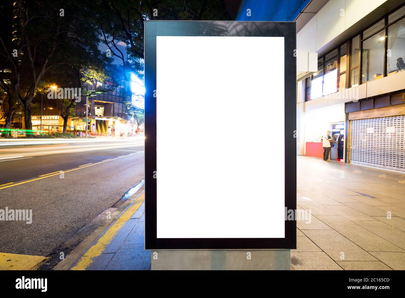 emtpy light box on street in modern city Stock Photo - Alamy