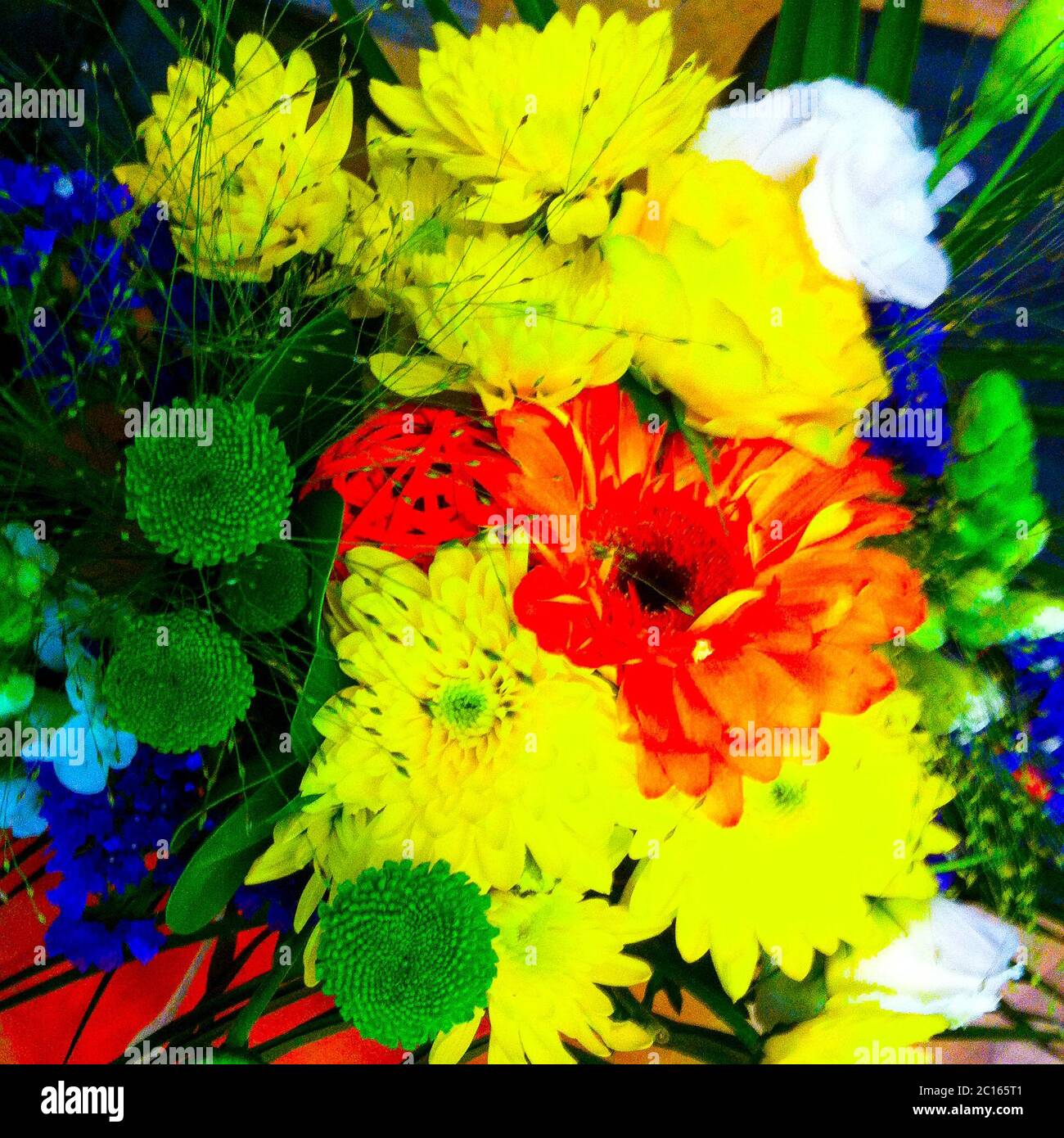 Spray of flowers, altered colors, France Stock Photo - Alamy