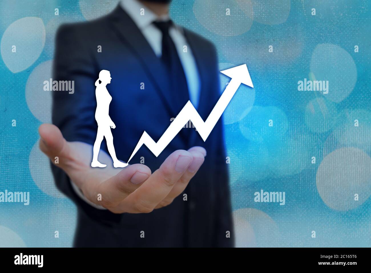 Arrow Symbol Going Upward Denoting Points Showing Significant ...