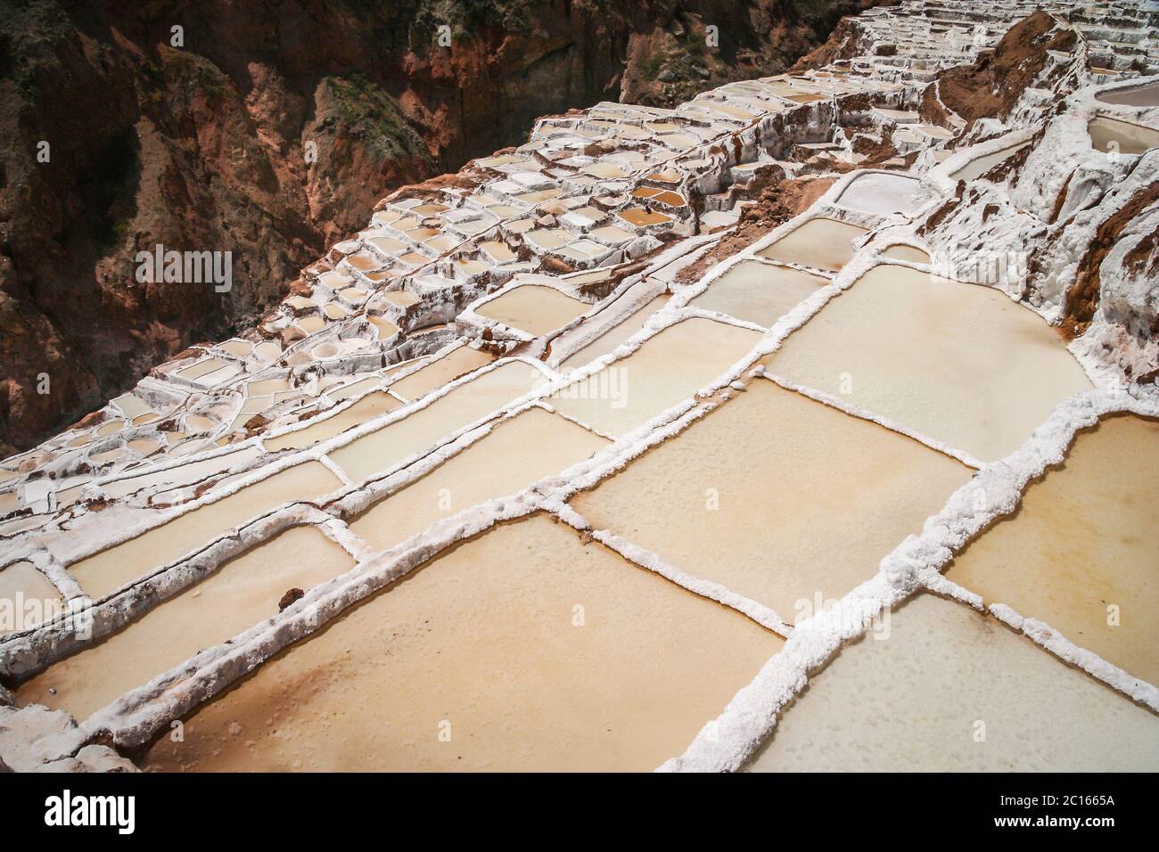 Terraced Salt Mine Stock Photo - Alamy