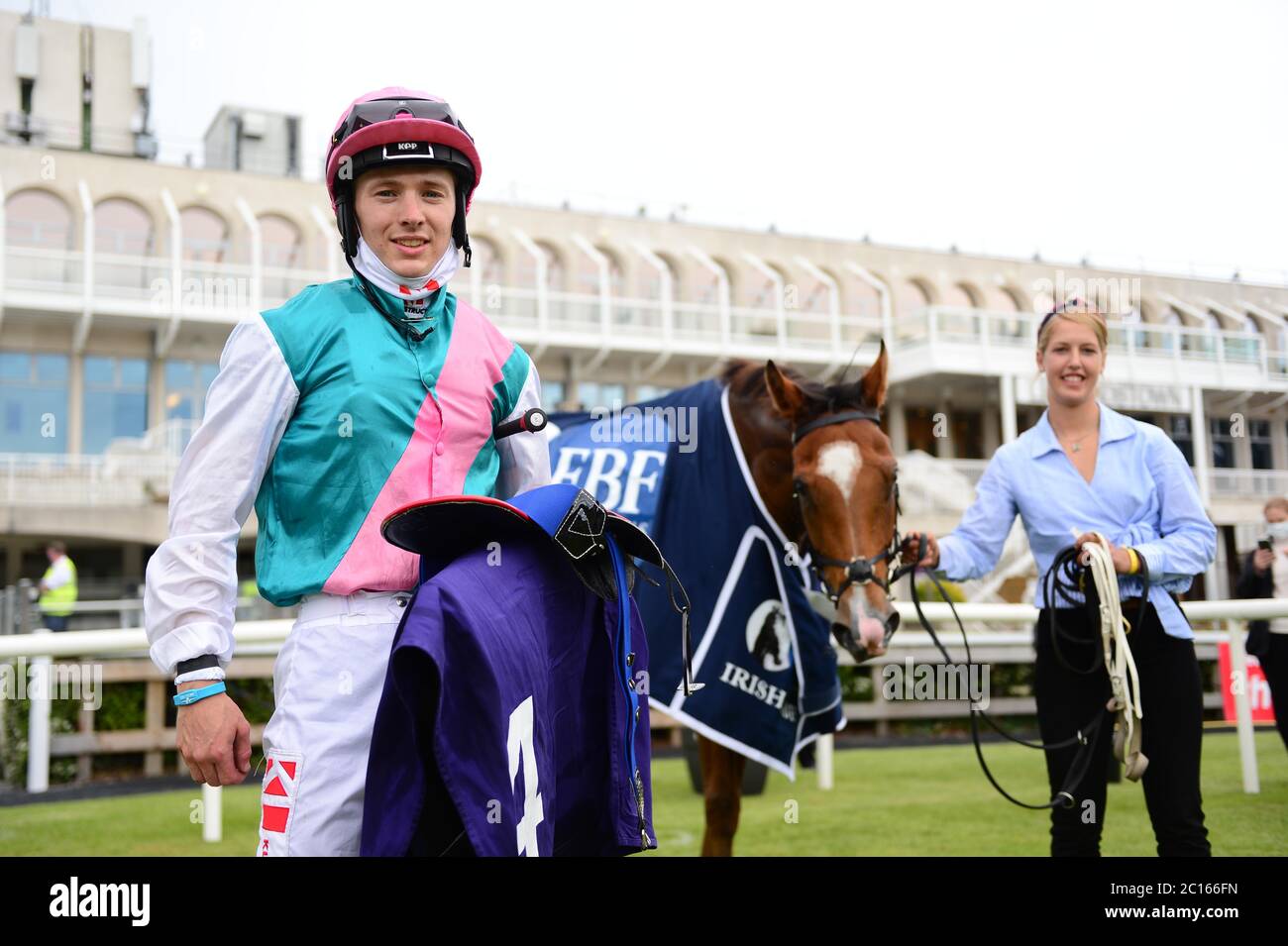 Heliac and Colin Keane with groom Margo Herrings after winning the ...