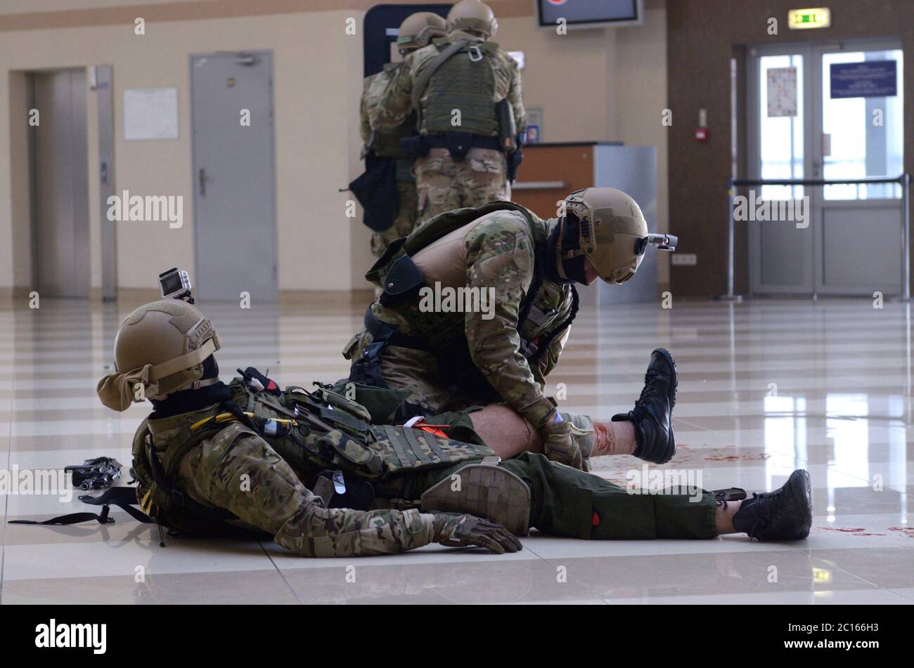 Police strike force training. Soldier of KORD, police strike force ...