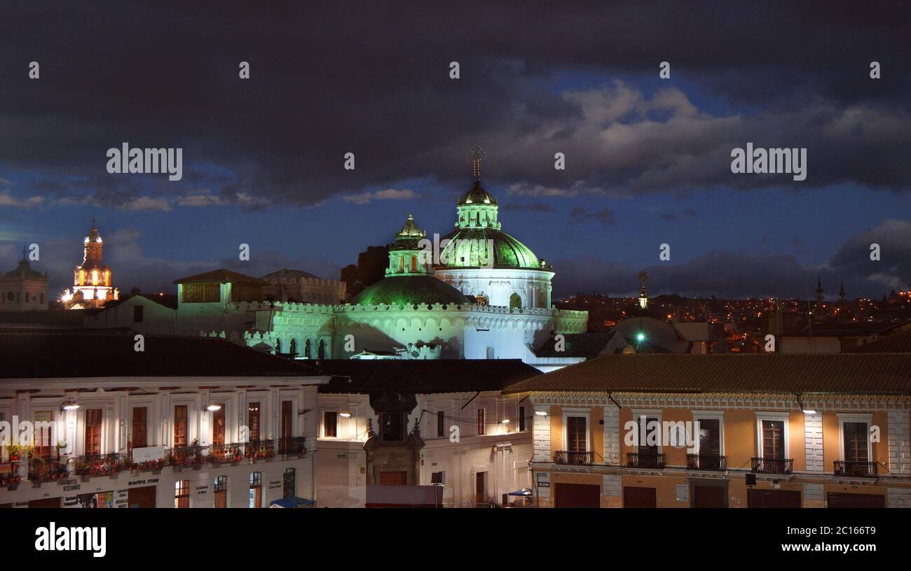 Quito, Pichincha / Ecuador - September 8 2018: Panoramic view of the ...