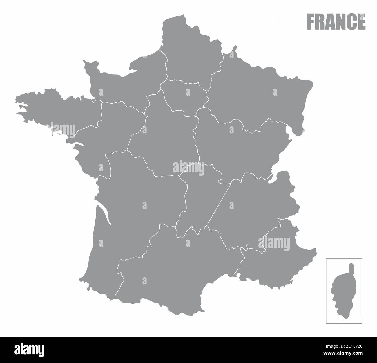 France regions map Stock Vector Image & Art - Alamy
