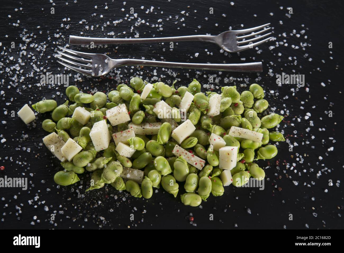 Pods with cheese Stock Photo - Alamy