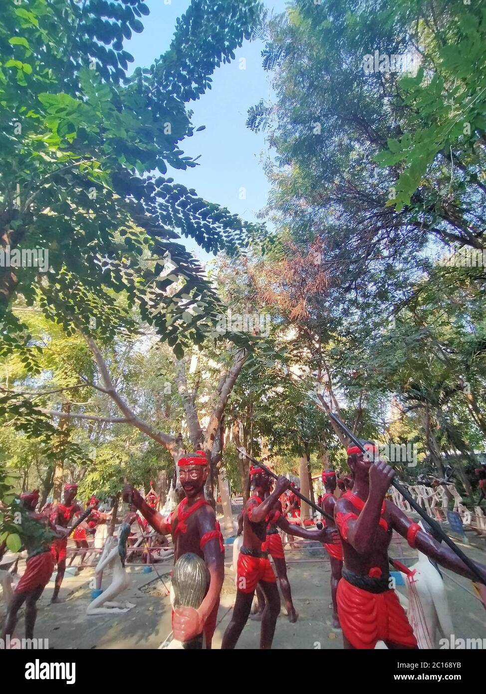 Culture Belief idea in Buddhism. Hungry Ghost Statue at Wat Muang ...