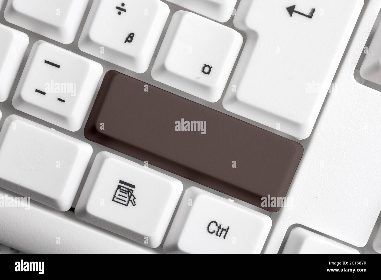 Different Colored Keyboard key With Accessories Arranged On Empty copy ...
