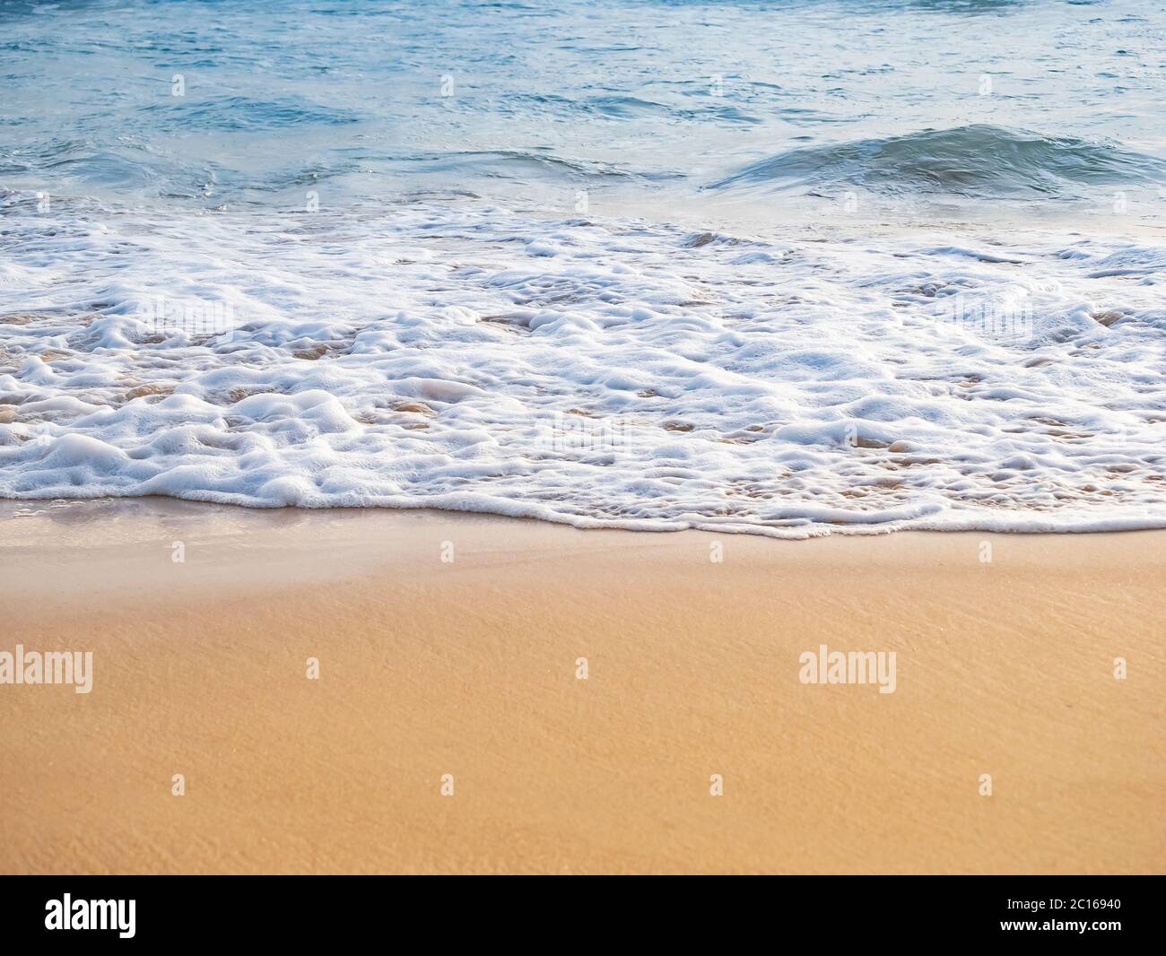 close up sand with wave of sea beach Stock Photo - Alamy