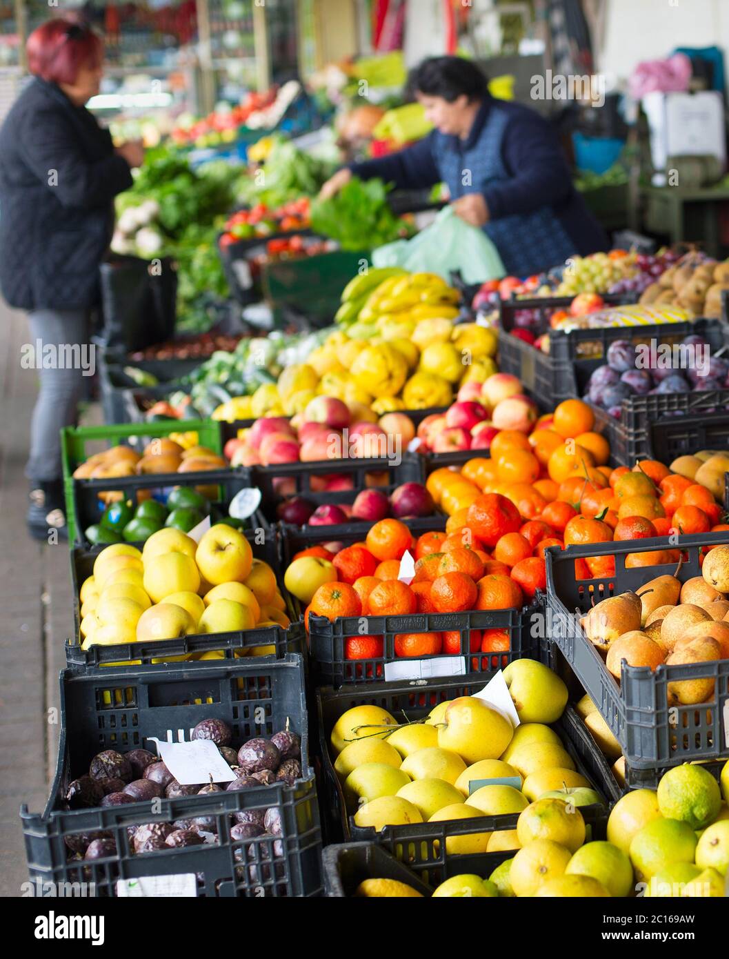 Fruits and vegetables stall. Portugal Stock Photo - Alamy