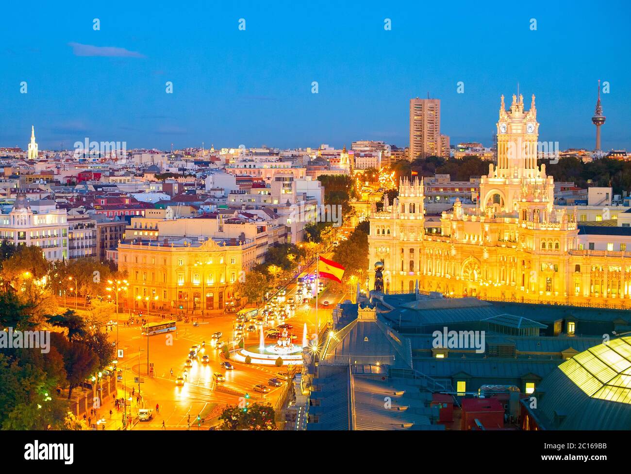 Cityscape of Madrid, Spain Stock Photo - Alamy