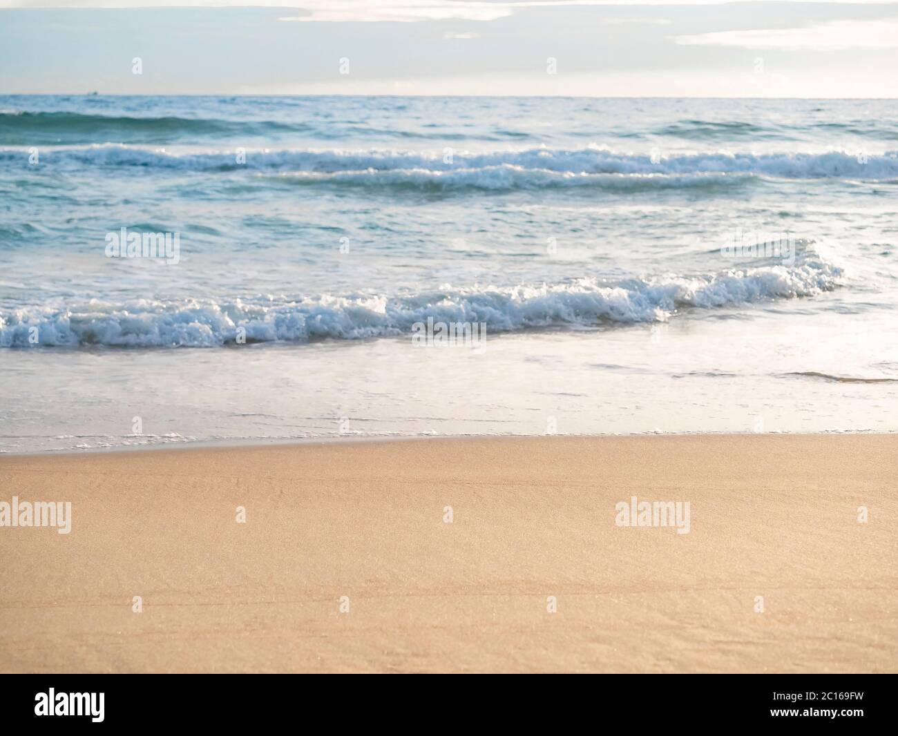 close up sand with wave of sea beach Stock Photo - Alamy