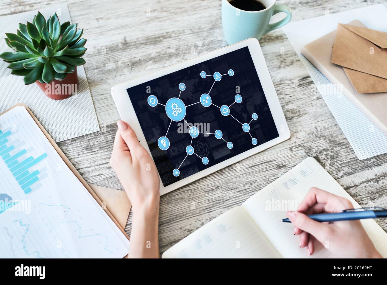 Business and manufacturing process automation. Workflow optimization ...