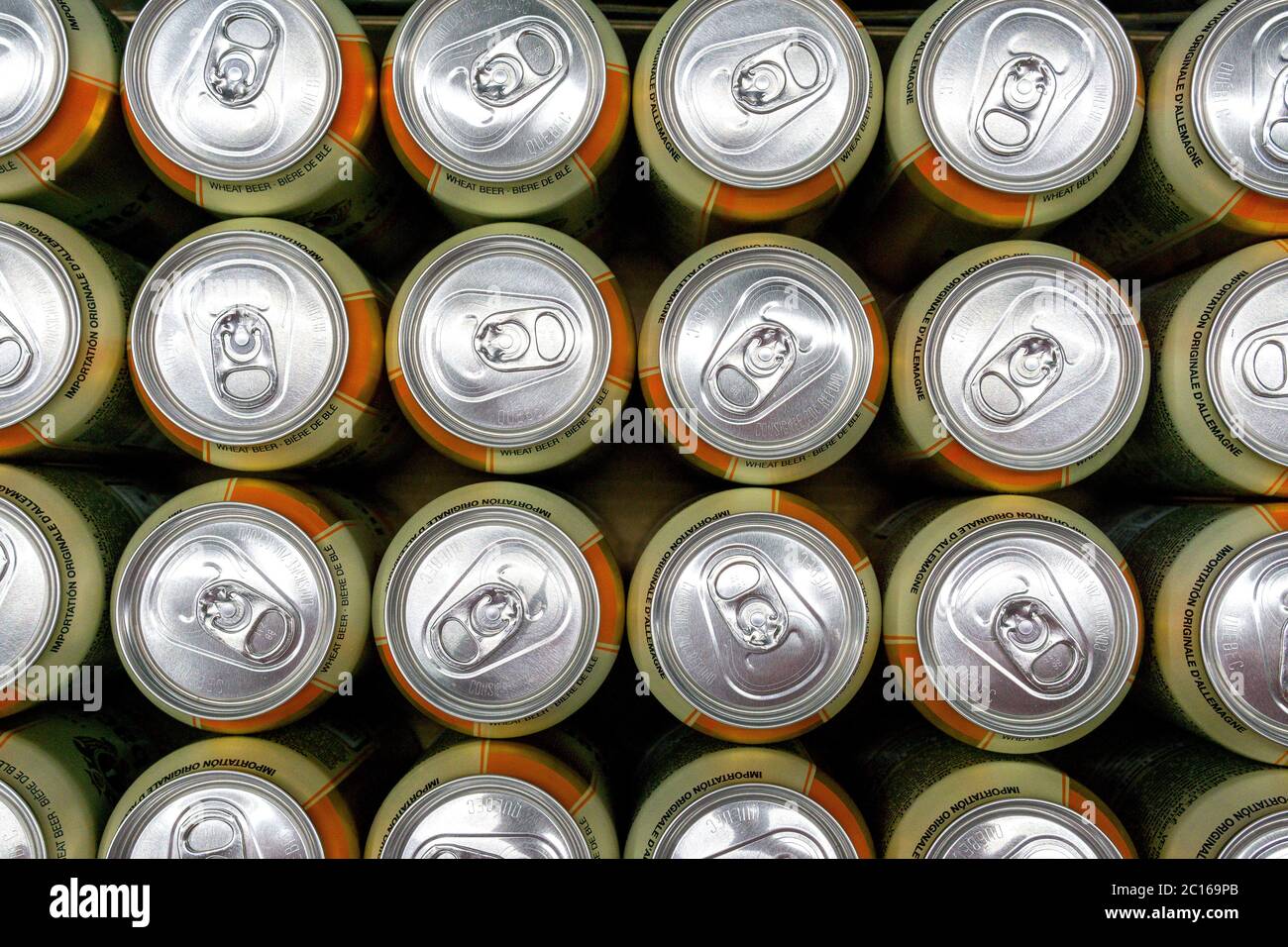 Tyumen, Russia-June 5, 2020: Different types of beer brand in aluminum ...