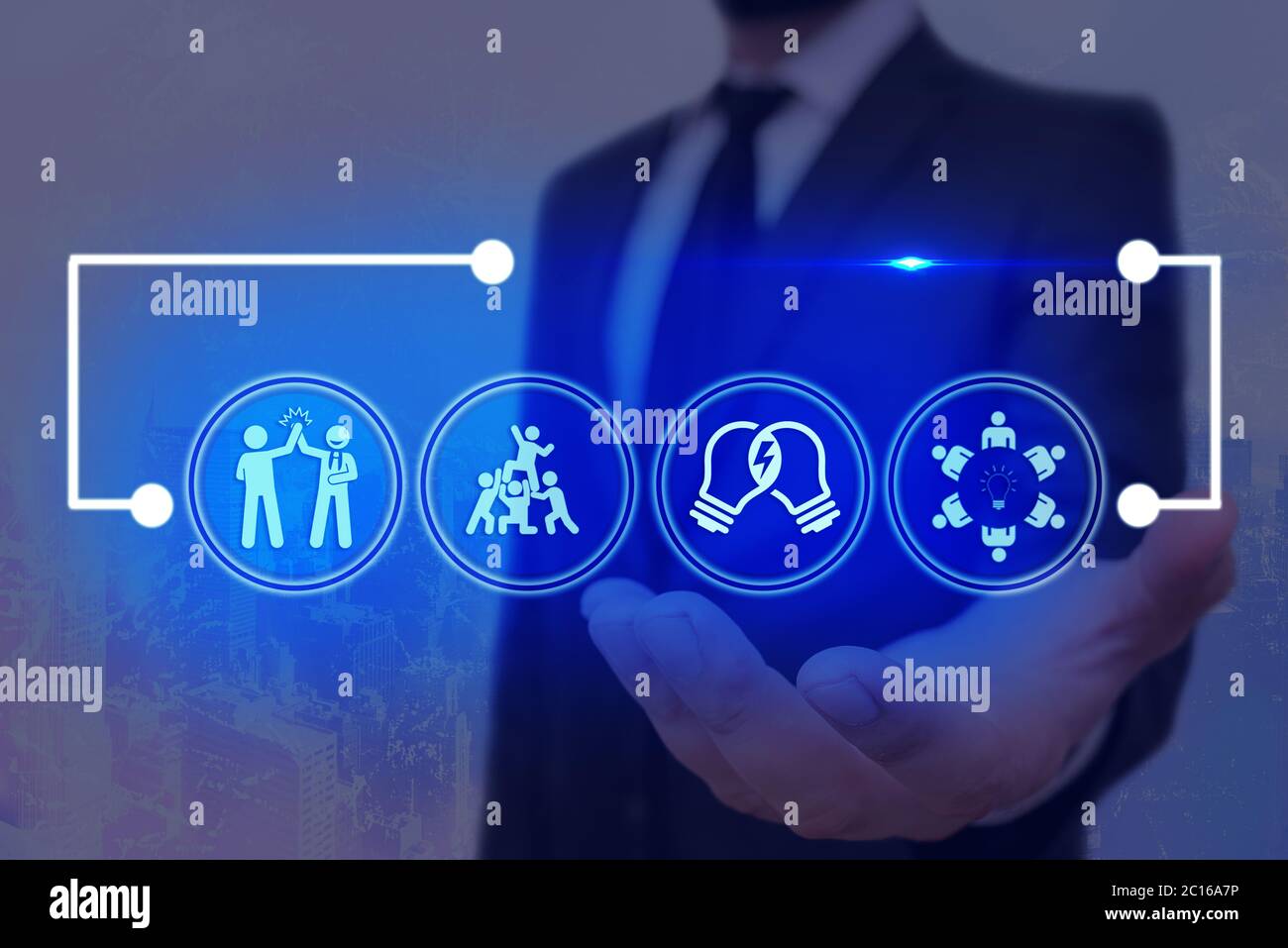 Information Digital Technology Network Connection Infographic Elements ...