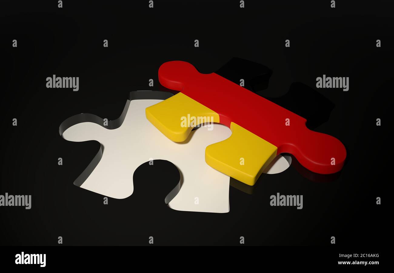 German Flag Puzzle Piece - Flag of Germany Stock Photo - Alamy