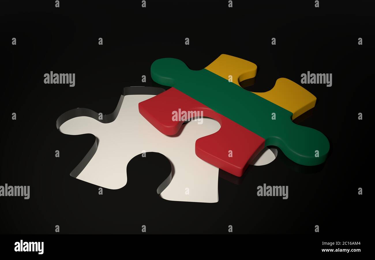 Lithuanian Flag Puzzle Piece - Flag of Lithuania Stock Photo - Alamy