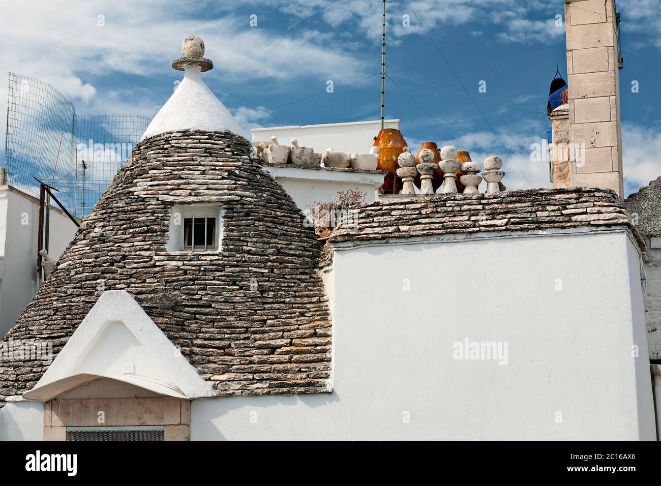 Roof of a Trullo house in Alberobello, Puglia, Italy Stock Photo - Alamy