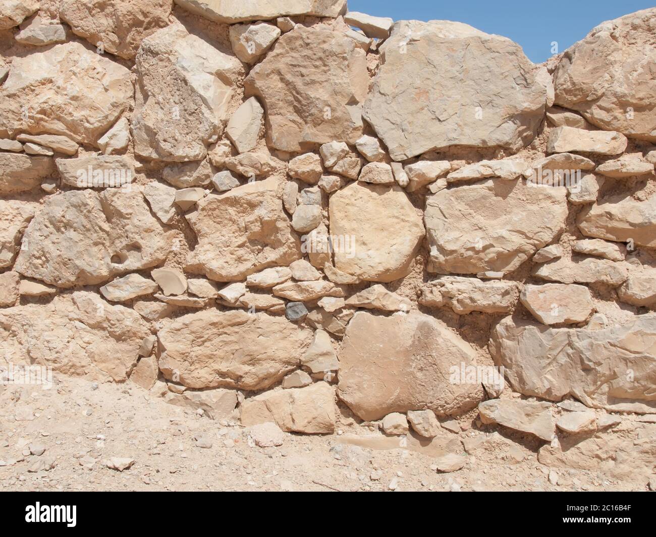 Wall of Herods castle in fortress Masada, Israel Stock Photo - Alamy