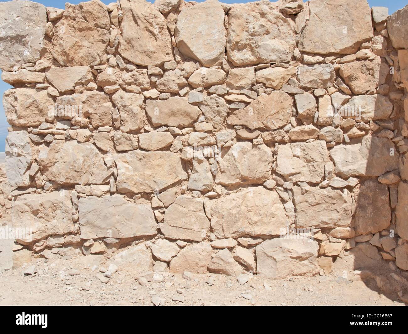 Wall of Herods castle in fortress Masada, Israel Stock Photo - Alamy
