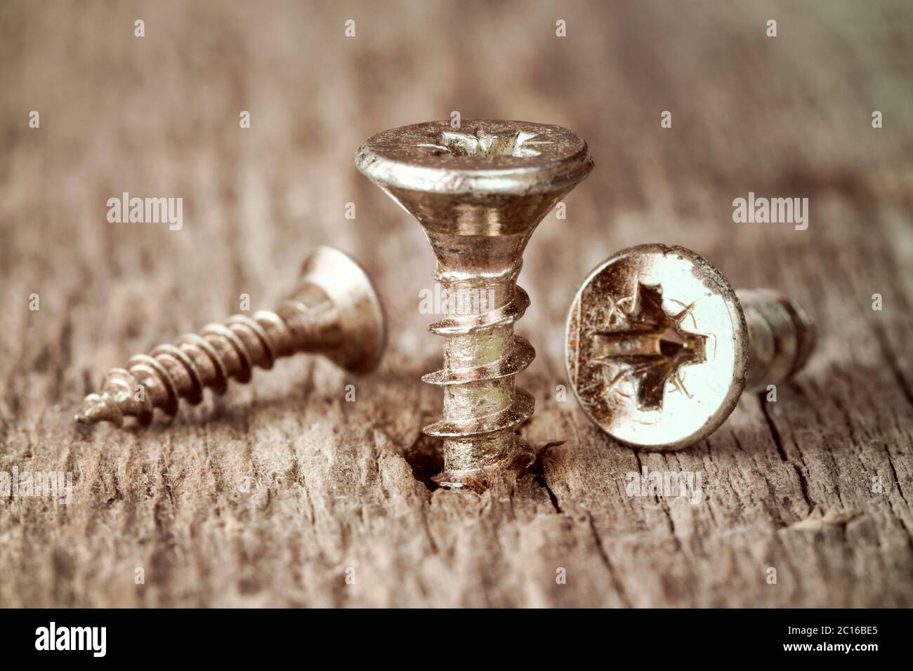 Three metal screws hi-res stock photography and images - Alamy
