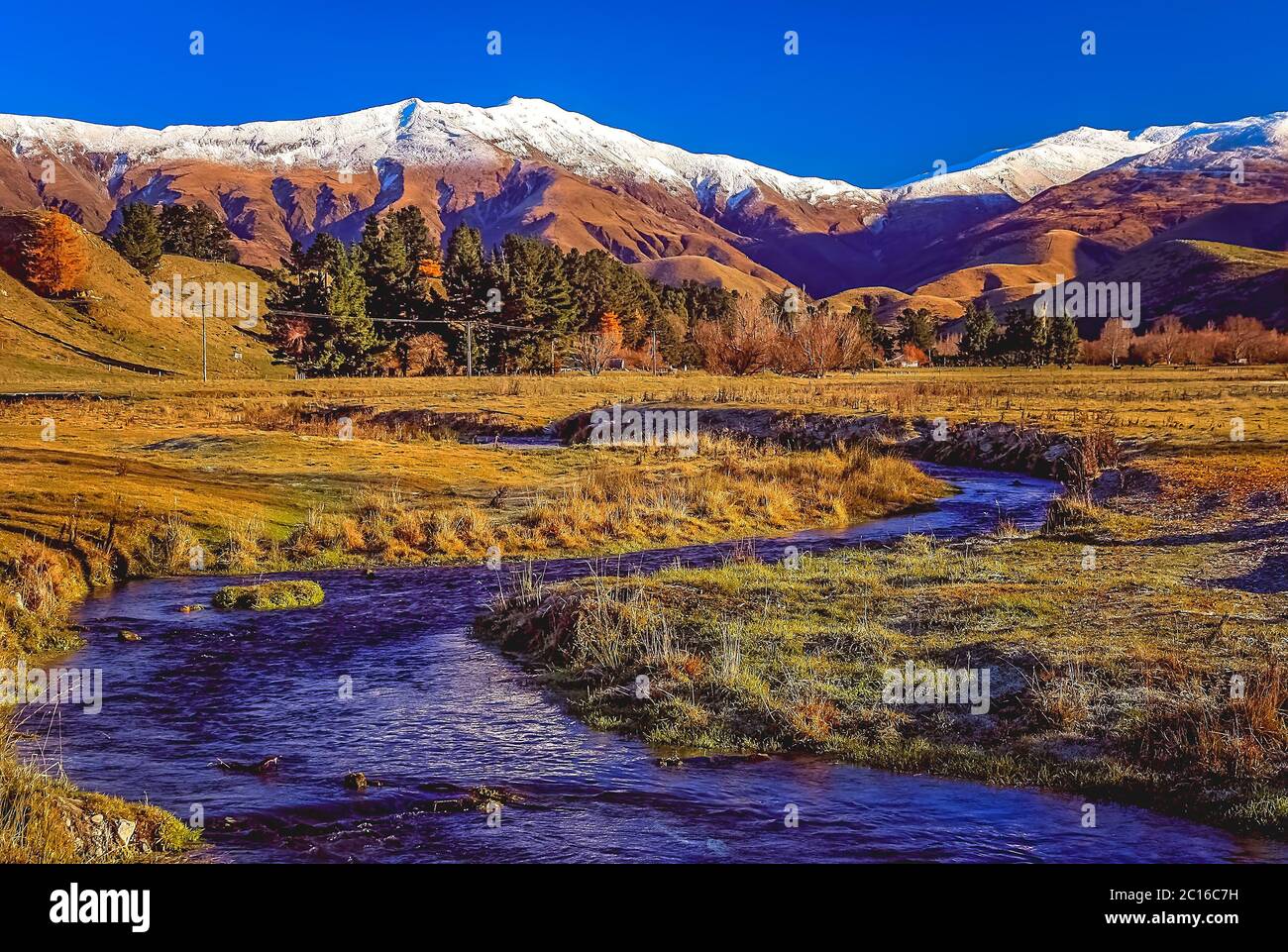 Stream and mountain scenery Stock Photo - Alamy