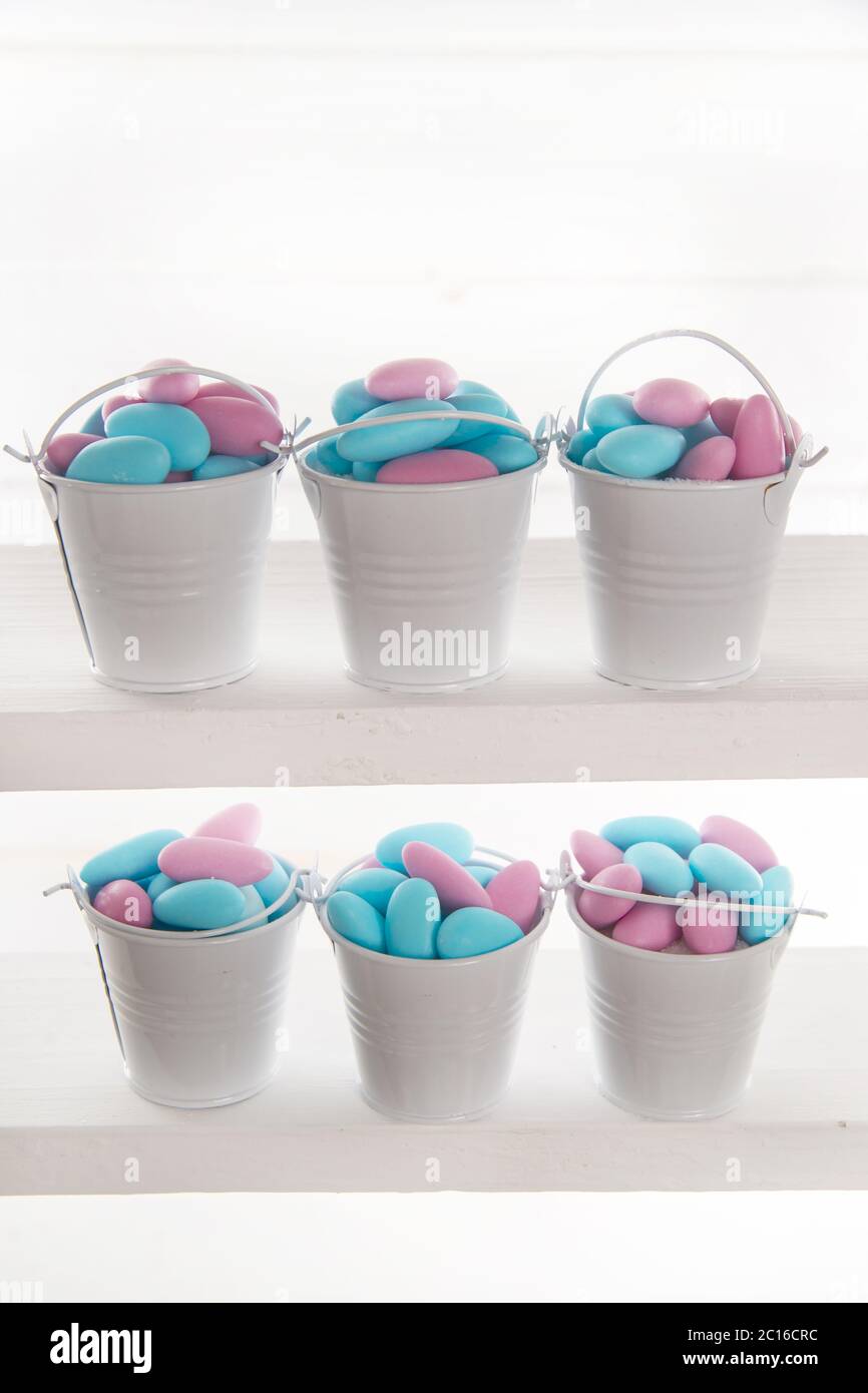 Blue and pink colored candy Stock Photo - Alamy