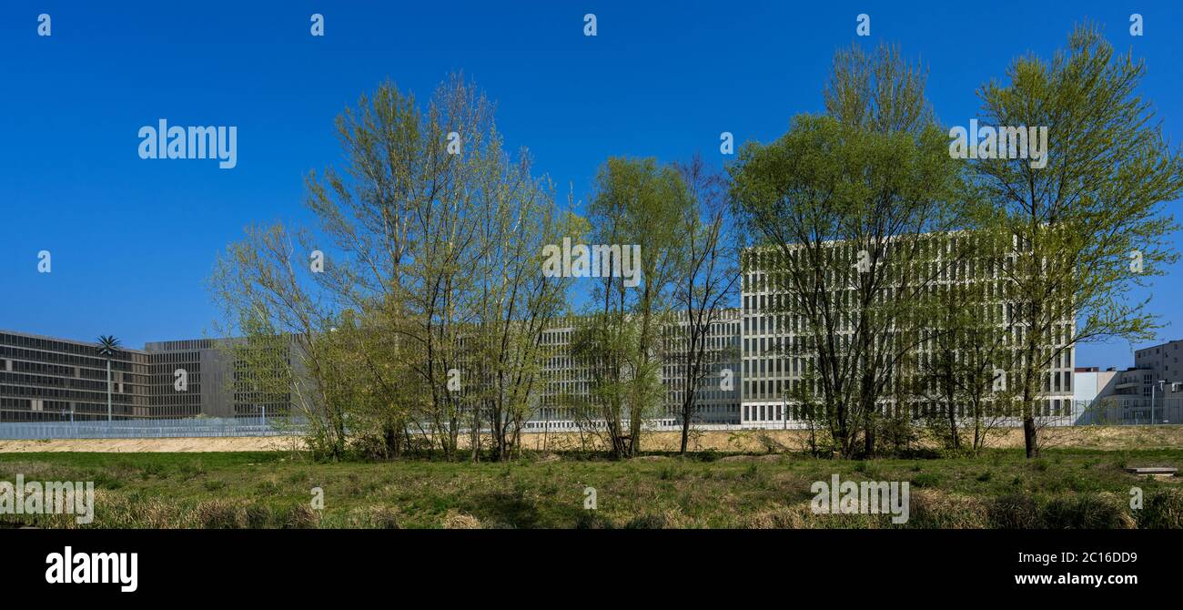 Security area of the BND in Berlin Stock Photo - Alamy