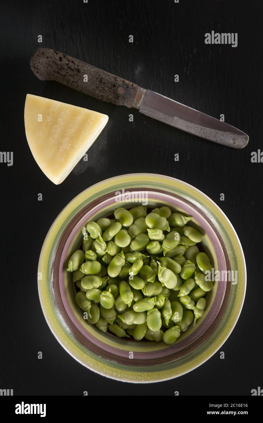 Pods with cheese Stock Photo - Alamy