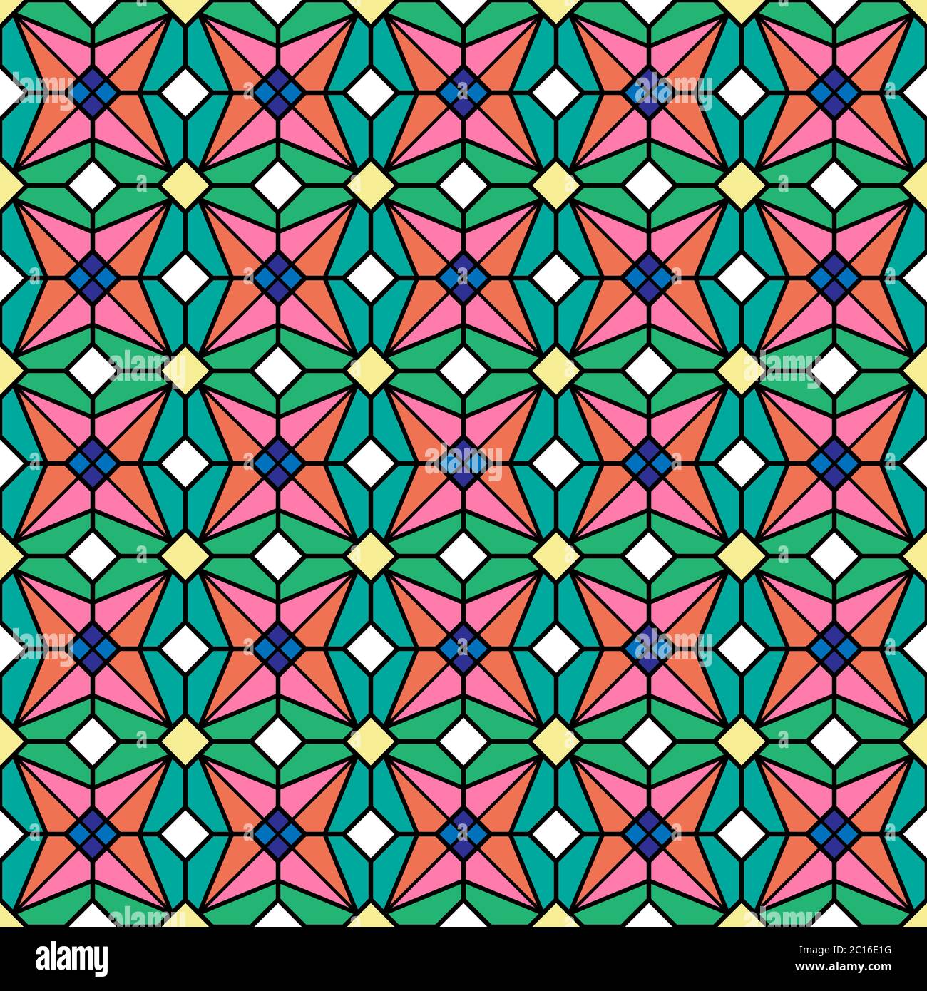 Seamless pattern. Brackets, octagons, triangles wallpaper. Crossed ...