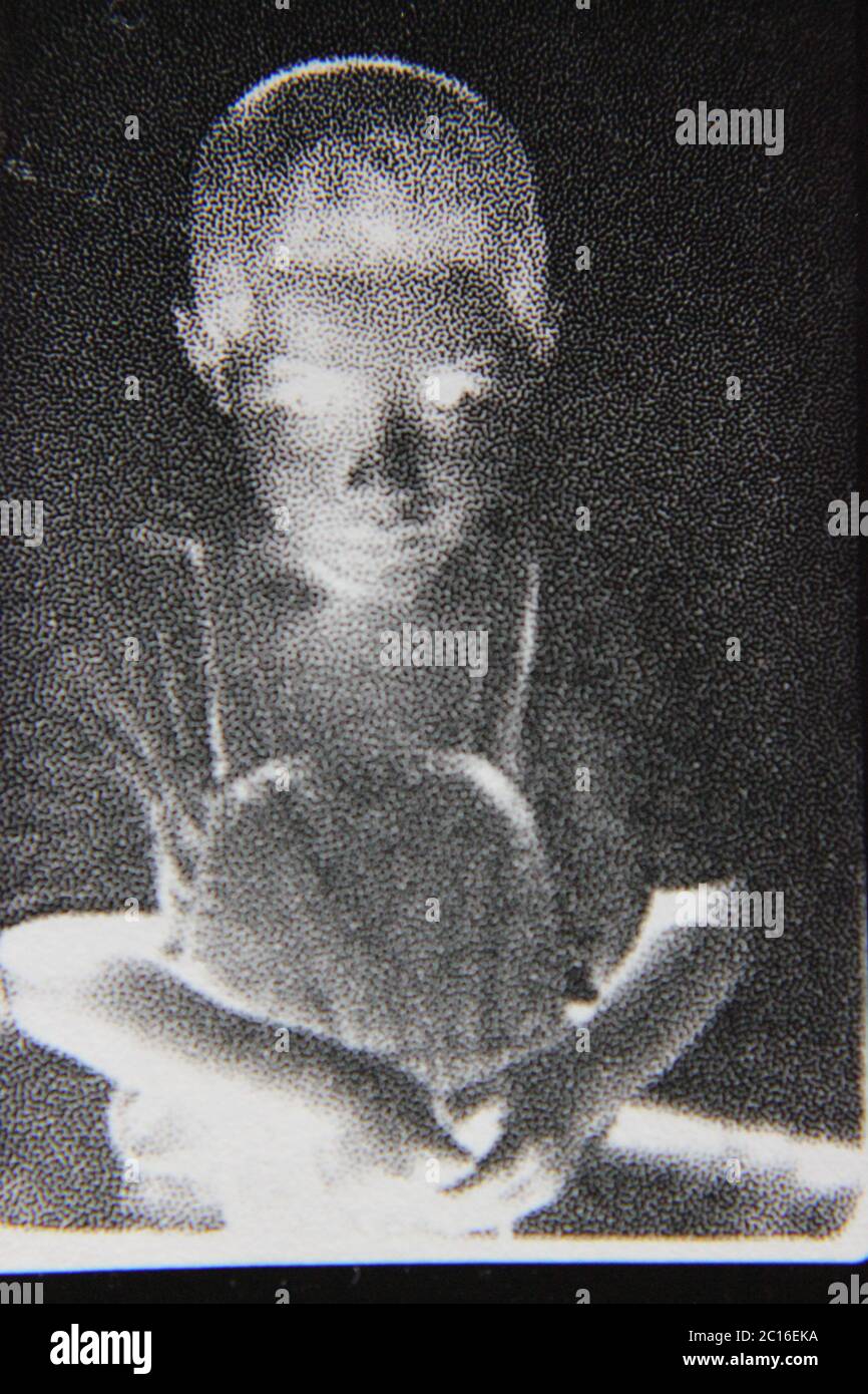 Fine 70s vintage black and white extreme photography of a young ghostly ...