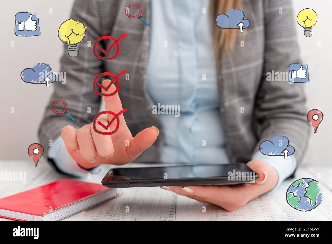 Free Sketch Of Digital Technology Information With Infographic Element ...