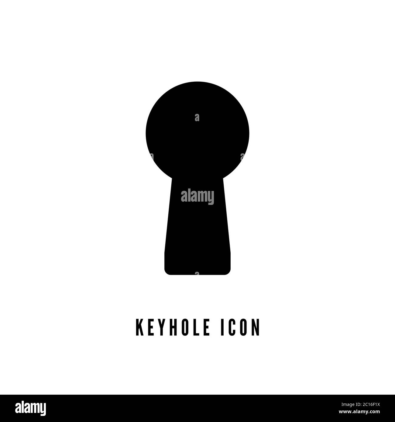 Keyhole silhouette on white background. Keyhole flat icon. Vector ...