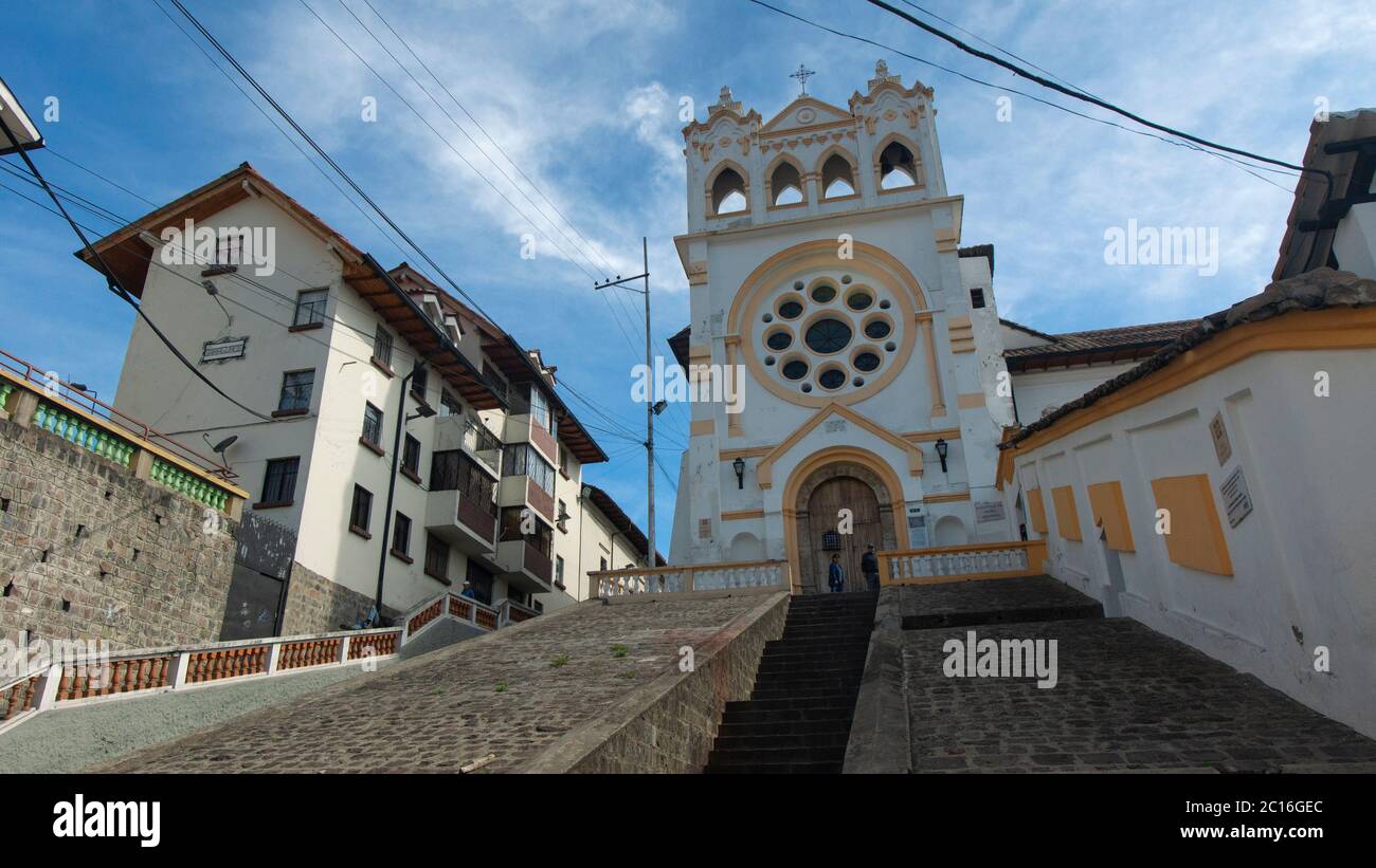 Quito, Pichincha / Ecuador - November 1 2019: People walking in front ...