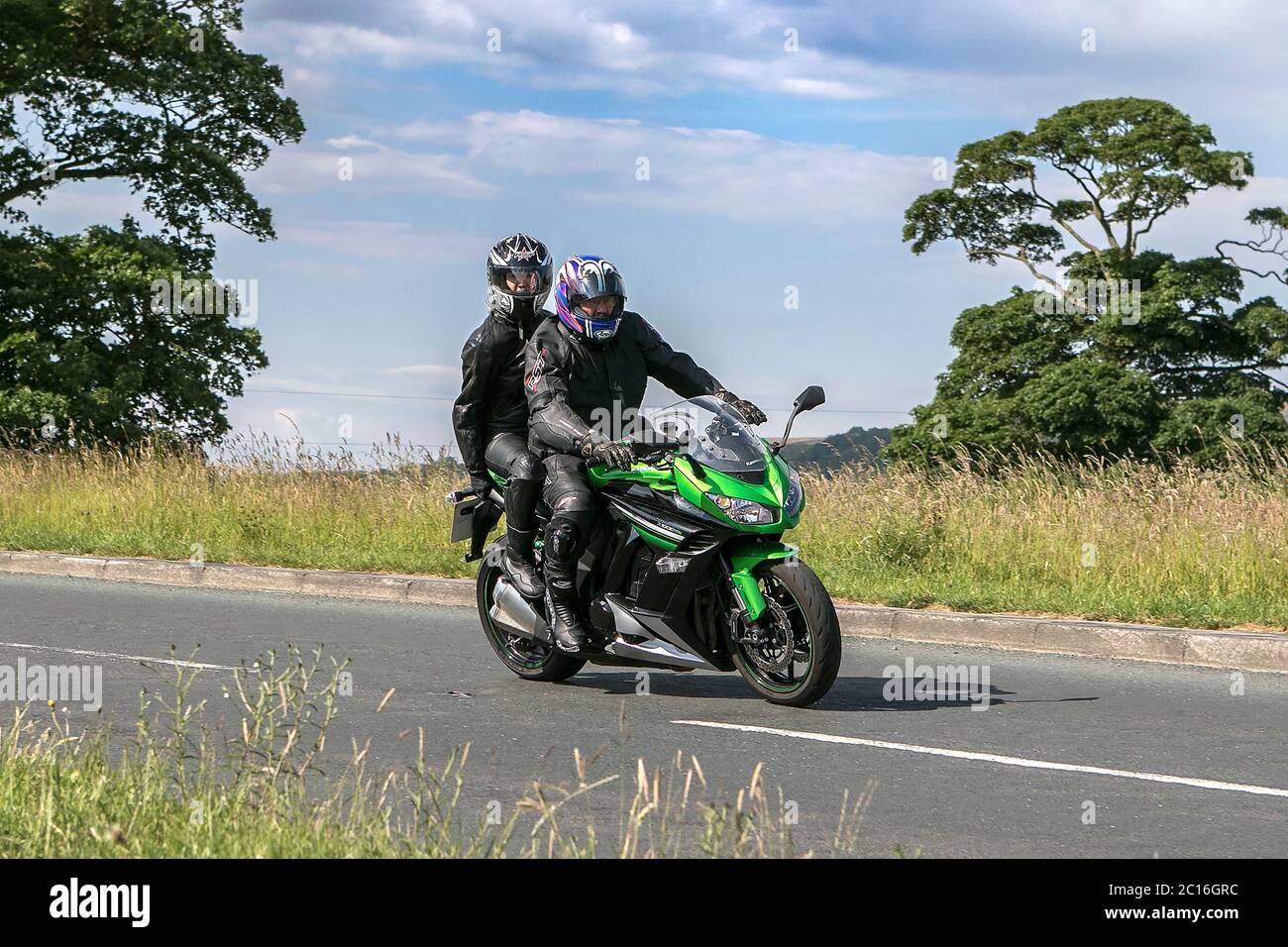 Fat man riding motorcycle hi-res stock photography and images - Alamy
