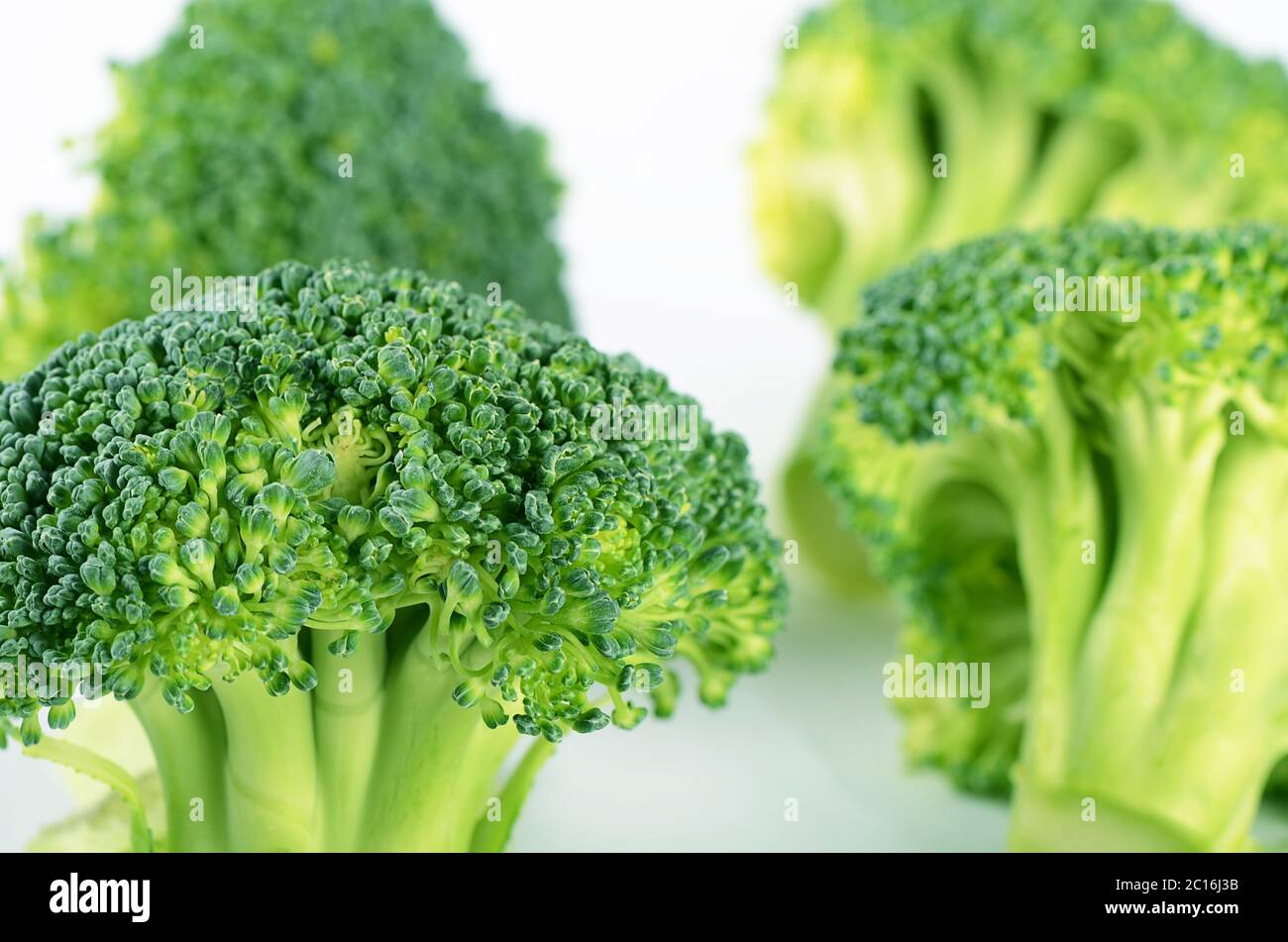 Fresh broccoli close up a background Stock Photo - Alamy