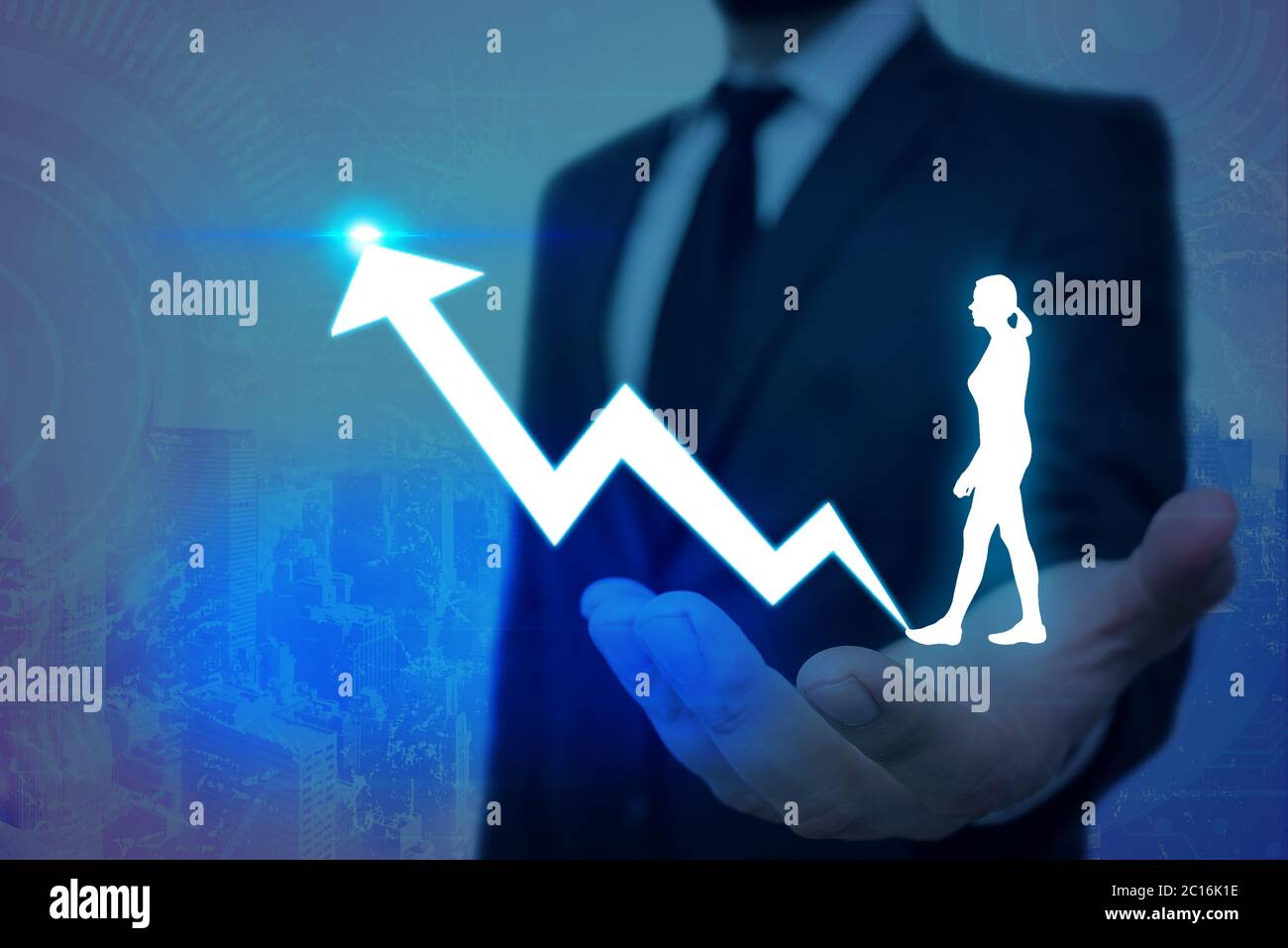 Arrow Symbol Going Upward Denoting Points Showing Significant ...